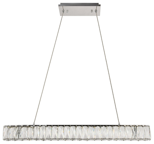 Monroe Integrated LED Chip Light Chrome Chandelier - Contemporary ...