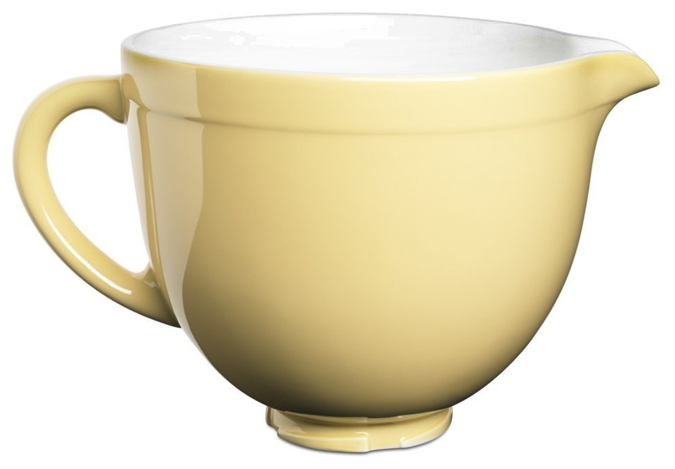 KitchenAid KSMCB5MY Majestic Yellow Ceramic 5 Quart Mixing Bowl ...