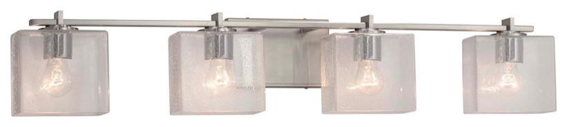 Justice Design Fusion Era 4-LT Bath R, Seed/Nkl FSN-8444-55-SEED-NCKL ...