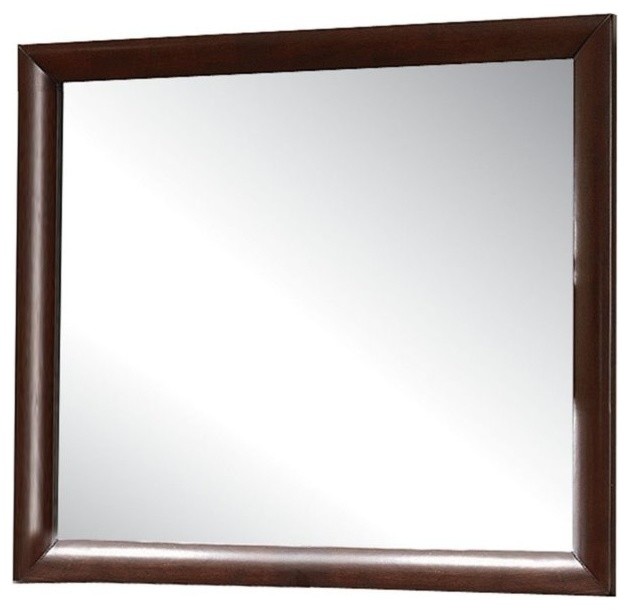 ACME Ireland Rectangular Wooden Mirror in Espresso - Transitional ...