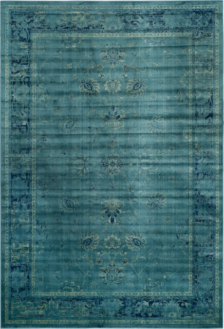 Safavieh Vintage VTG117-2220 Blue/Beige Rug, 6' Round - Contemporary ...