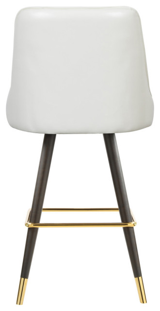 Portnoy Faux Leather Upholstered Bar Stool, Set of 2 - Midcentury - Bar ...