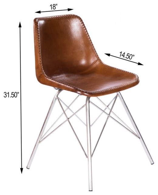 Home Square Modern Leather Side Chair in Black Finish - Set of 2 ...