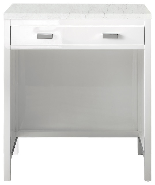30" Free-standing Countertop Unit, White Eternal Jasmine Pearl Quartz ...