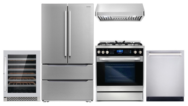 5PC Kitchen Package with 30" 240V Dual Fuel Range & 30" Under Cabinet ...