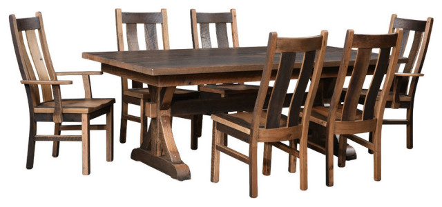 Bristol Dining Table, Reclaimed Barnwood, 42x72 With 2 Breadboard ...