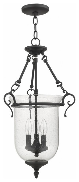 3 Light Chain Lantern in Traditional Style - 14.5 Inches wide by 25 ...