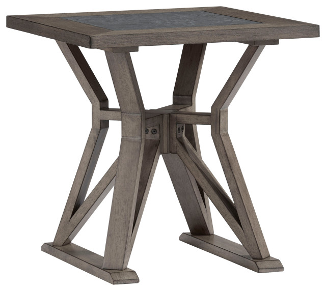 Promenade End Table, Ash Gray - Transitional - Side Tables And End ...