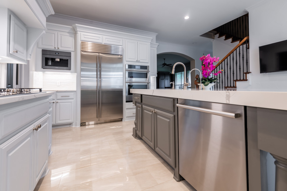 Southlake Copperfield St. Kitchen Design Build - Transitional - Kitchen ...