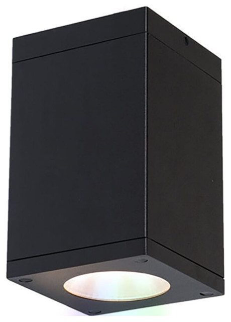 WAC Cube Arch Color Changing Ceiling Light in Black, 5.000 - Modern ...
