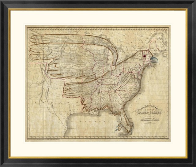 "Eagle Map of the United States, 1833" by Joseph and James Churchman ...