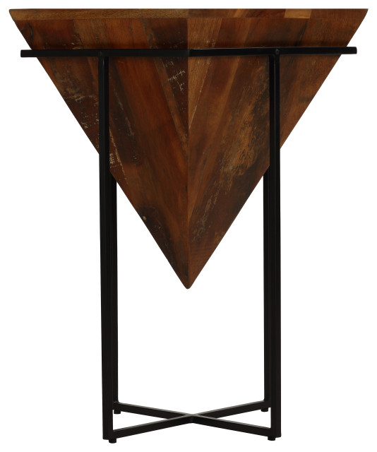 Bare Decor Compass Accent Table, Mango Wood With Metal Base, 16x16x24 ...