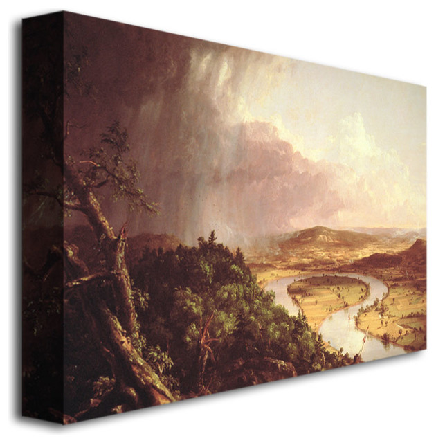 'The Oxbow' Canvas Art by Thomas Cole, 30" x 47" - Traditional - Prints ...