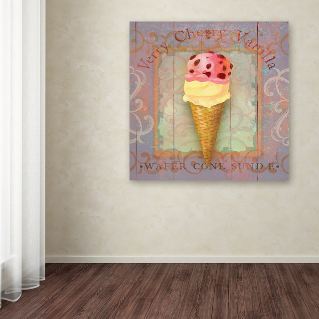 Fiona Stokes-Gilbert-ALI 'Parlor Ice Cream I' Canvas Art, 14"x14 ...