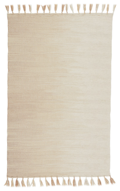 Jaipur Living Flats Handmade Geometric Ivory/Light Tan Area Rug, 5'x8 ...