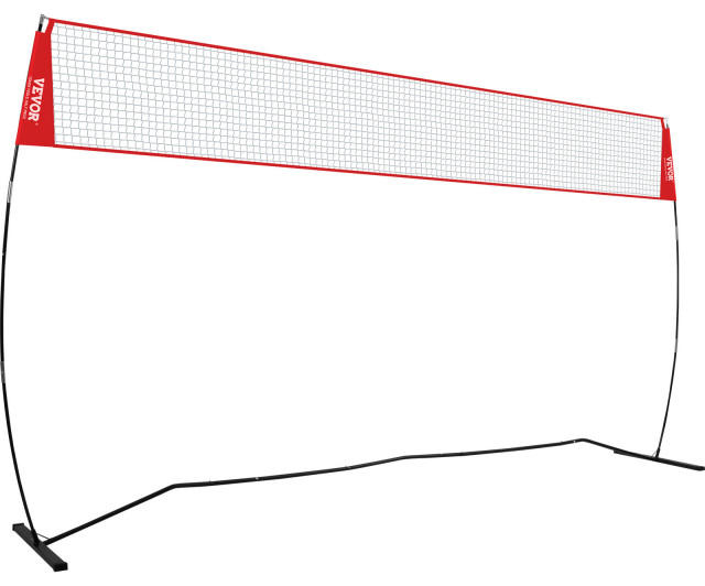 VEVOR Freestanding Volleyball Training Net with Stand Carry Bag Indoor ...