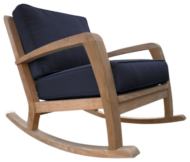 Somerset Deep Seating Club Rocker, Navy - Contemporary - Outdoor ...
