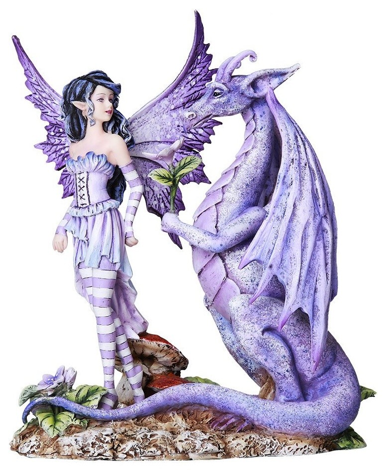Fantasy Fairyland Dragons Are Romantic Statue - Contemporary ...