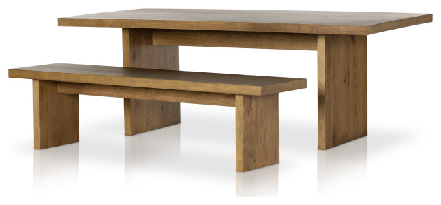 Eaton Dining Table-Amber Oak Resin - Transitional - Dining Tables - by ...