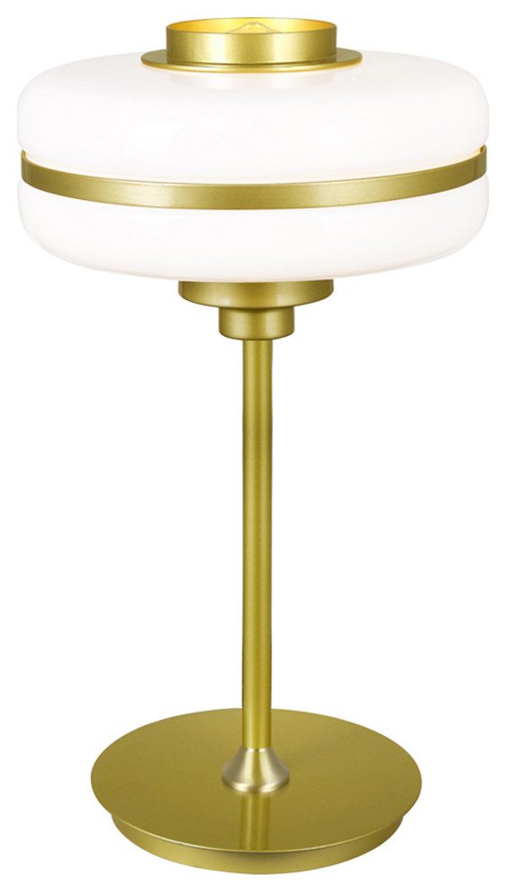 Elementary 1 Light Table Lamp With Pearl Gold Finish - Transitional ...