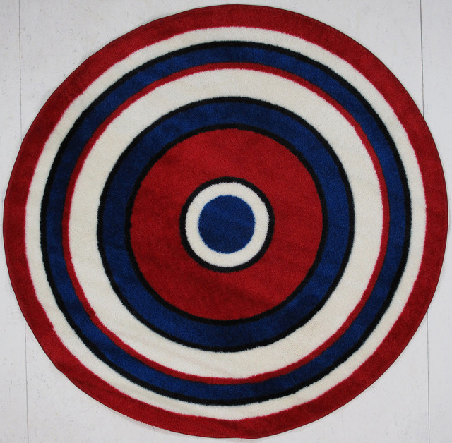 Fun Rugs Fun Time Shape Collection Concentric 2 Area Rug, 51"x51 ...