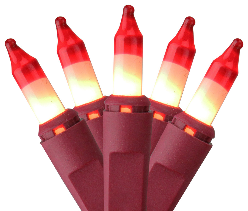 Set of 50 Peppermint Twist Candy Cane Mini Christmas Lights - Modern ...