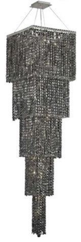 Elegant Maxim Foyer/Hall Light, Chrome Finish With Swarovski Elements ...