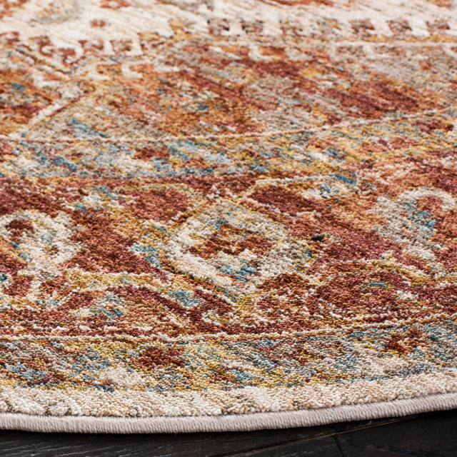 Safavieh Valencia Val568B Vintage and Distressed Rug, Ivory and Rust, 4 ...