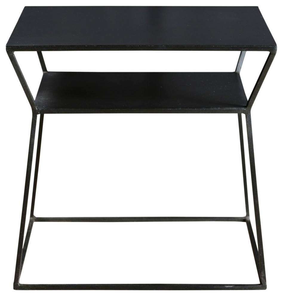 19 Inch Side Table Black Black Contemporary - Contemporary - Coffee And ...
