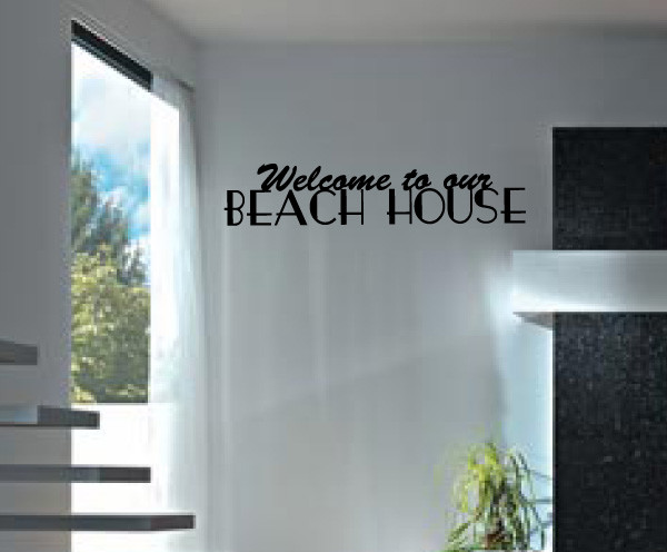 Welcome Beach Vinyl Wall Decal hd128, 72 in. - Contemporary - Wall ...
