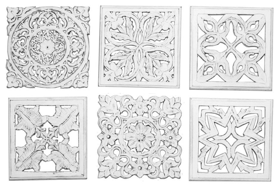 Wall Decor Panels 12x12" 6-Piece Set - Farmhouse - Wall Accents - by ...