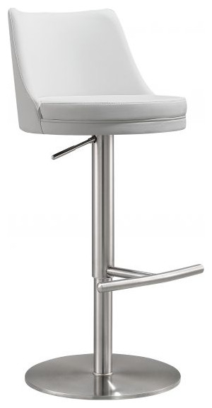 Lush Adjustable Height Swivel Bar Stool - Contemporary - Bar Stools And ...
