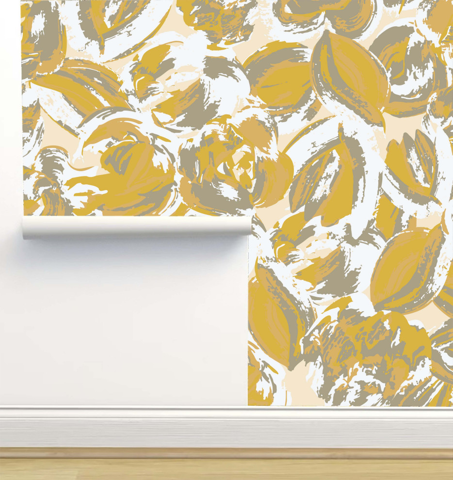 Brush Touches Ocra Wallpaper by Monor Designs, Sample 12"x8 ...