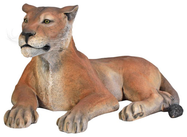 Design Toscano Grand Scale Lioness Lying Down Statue - Contemporary ...