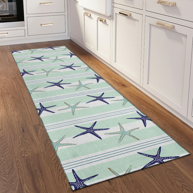 Addison Rugs Surfside ASR42 Seaglass 2'3"x7'6" Rug - Beach Style ...