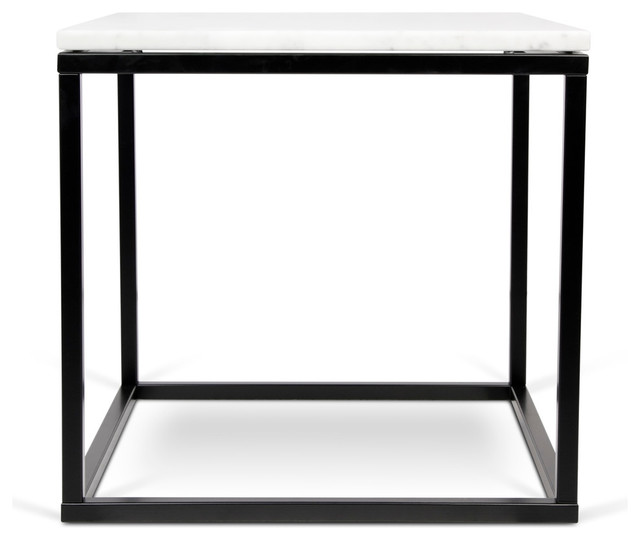 Prairie 20"x20" End Table With Marble Top - Transitional - Side Tables ...