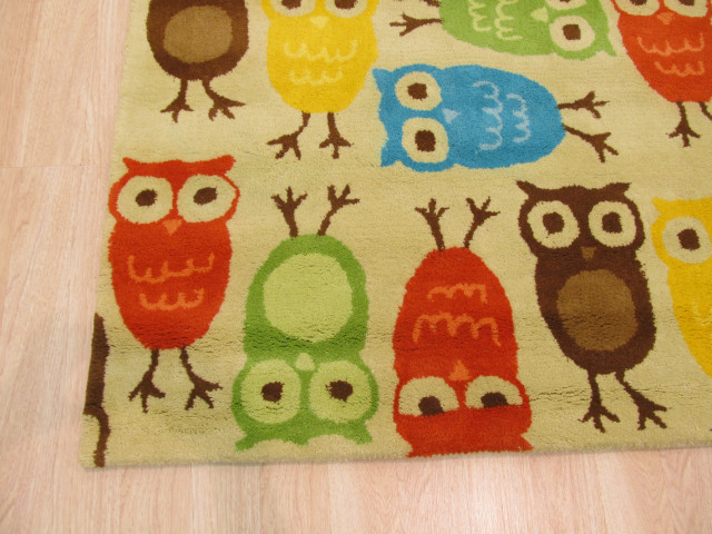 Ivory Kids Animal Kid's Owl Area Rug, 7'9 x 9'9 - Contemporary - Kids ...