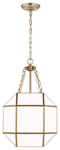 Morrison 3-Light Lantern, Satin Brass - Transitional - Pendant Lighting ...