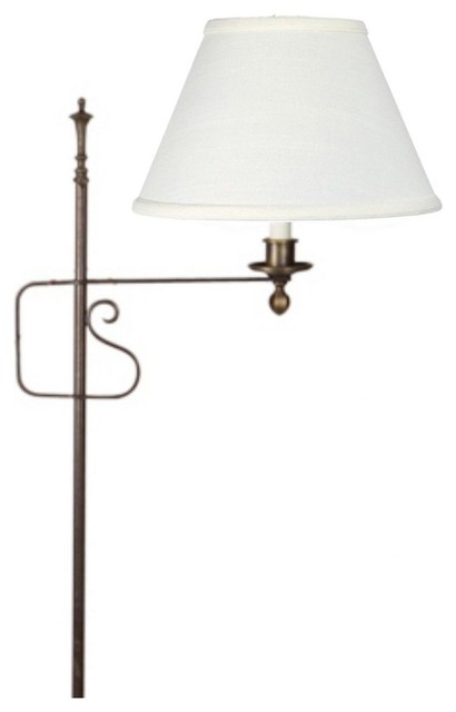 Off White Linen 8" Floor Lamp Shade Replacement - Traditional - Lamp ...