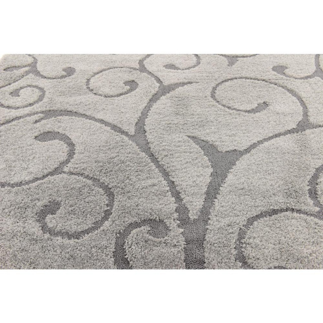 Unique Loom Carved Floral Shag Rug, 8'x10' - Contemporary - Area Rugs ...