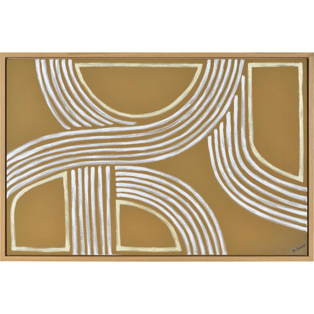 Milestone Wall Accent, Gold and White Oak - Contemporary - Prints And ...