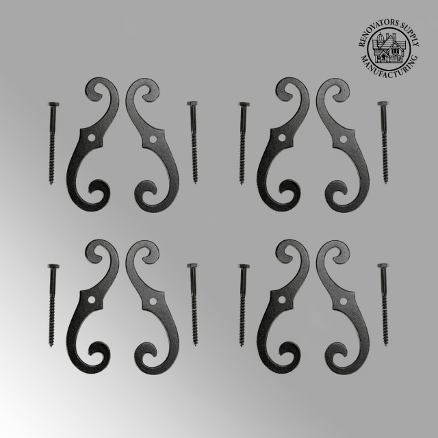 Pairs of Vintage Shutter Dogs S Shaped Shutter Hardware in Black Pack ...