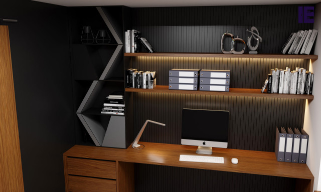 Study Room Office Room Window Workspace Walnut Supplied by Inspired ...