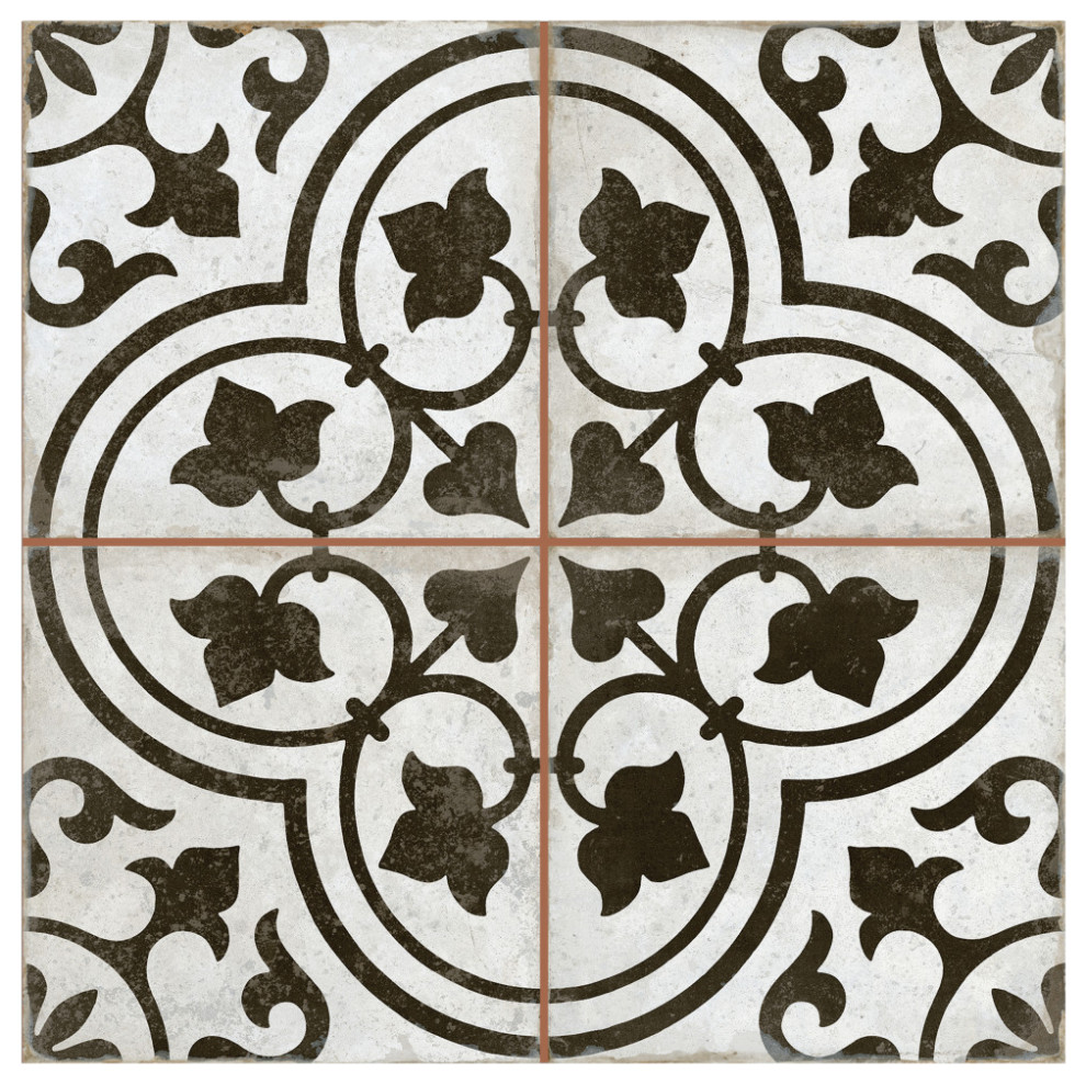 Kings Ornate Nero Ceramic Floor and Wall Tile - Wall And Floor Tile ...