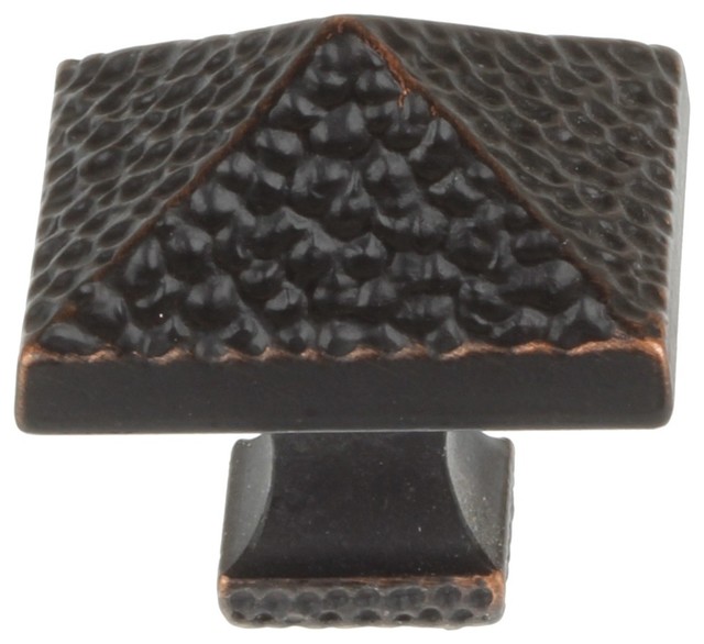 1-1/8" Hammered Pyramid Knobs - Rustic - Cabinet And Drawer Knobs - by ...