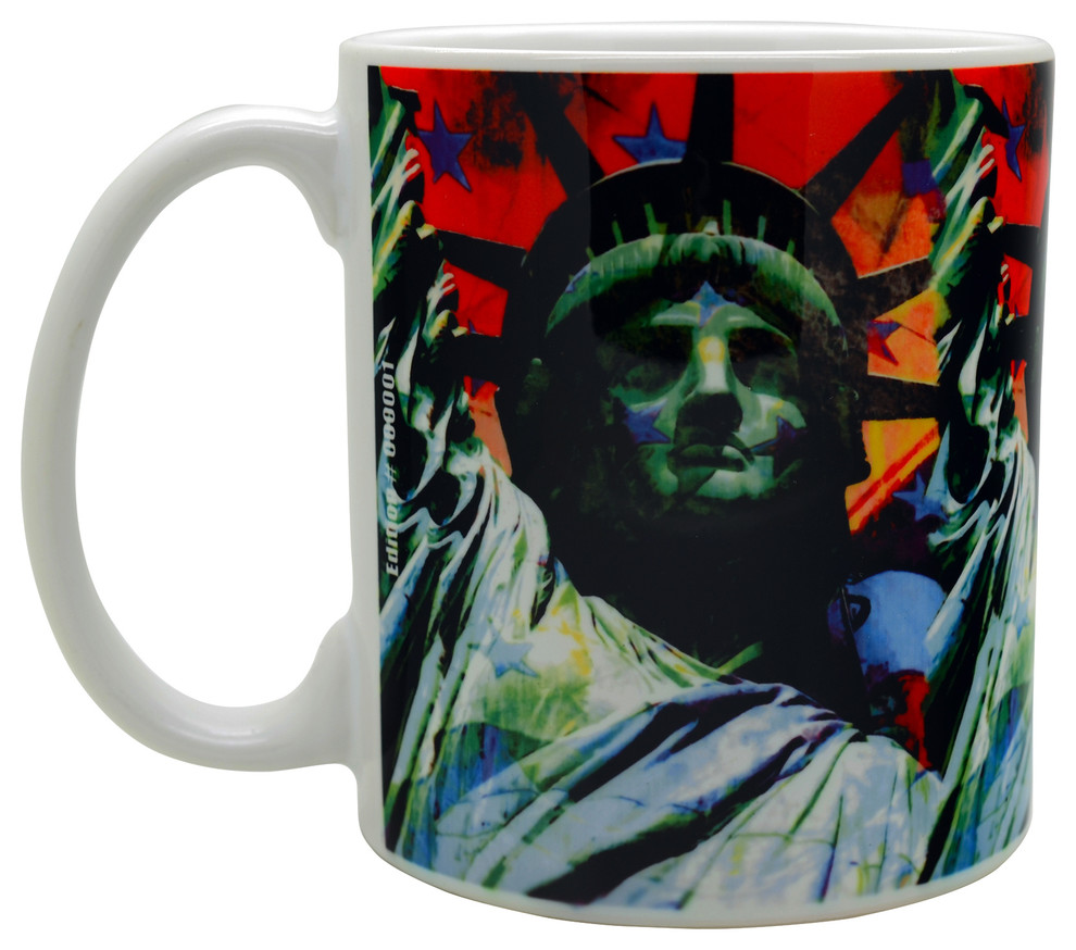 Statue Of Liberty "Lady Liberty" Mug Art by Mark Lewis - Contemporary ...