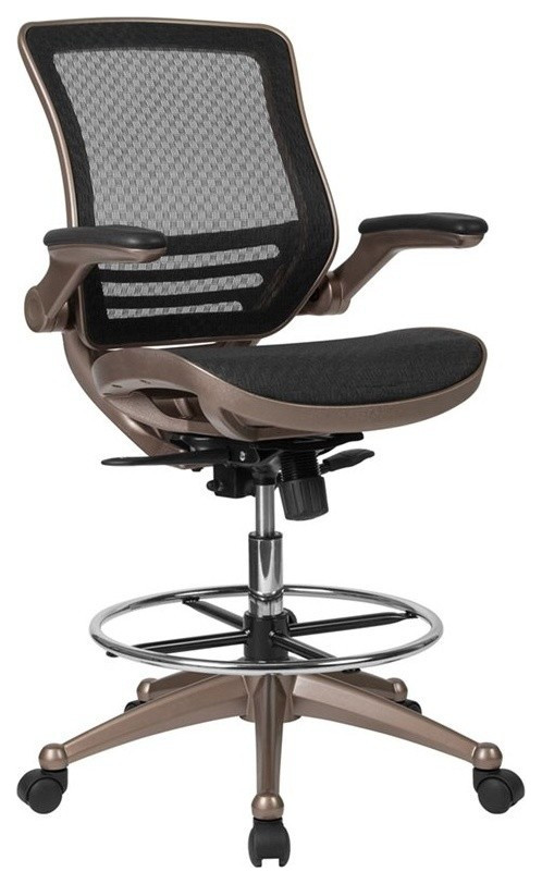 Drafting Chair | Adjustable Height Mid-Back Mesh Drafting Chair with ...