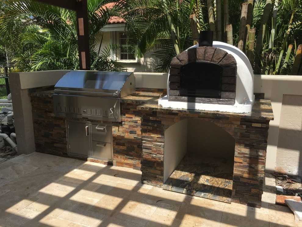 Outdoor Wood Fired Pizza Ovens and Outdoor Kitchens - Rustic - New York ...