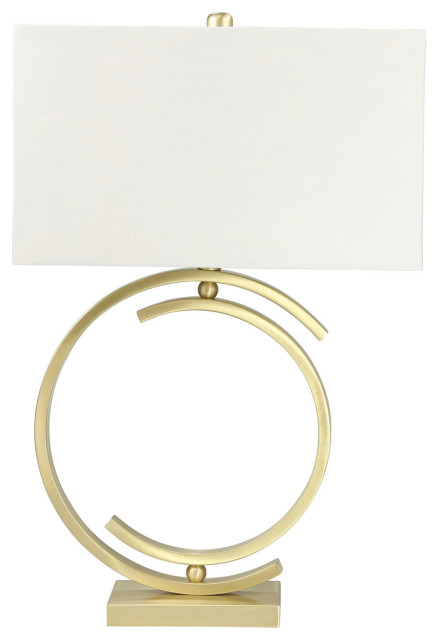 Metal 29" Cc Table Lamp, Brushed Gold - Contemporary - Table Lamps - by ...