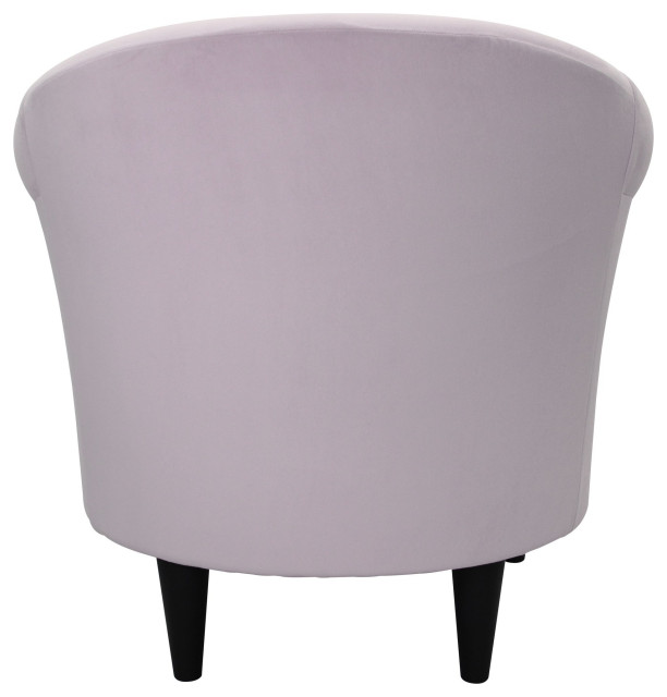 Contemporary Accent Chair, Bucket Design With Microfiber Seat ...